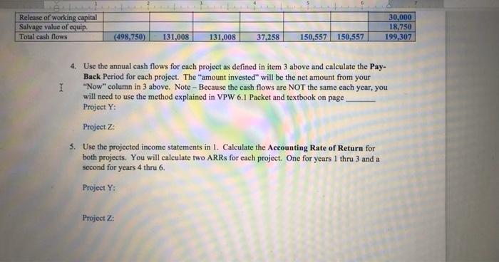 Solved will be different for the columns Revised Projected | Chegg.com