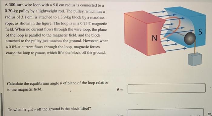 Solved A 300-turn wire loop with a 5.0 cm radius is | Chegg.com