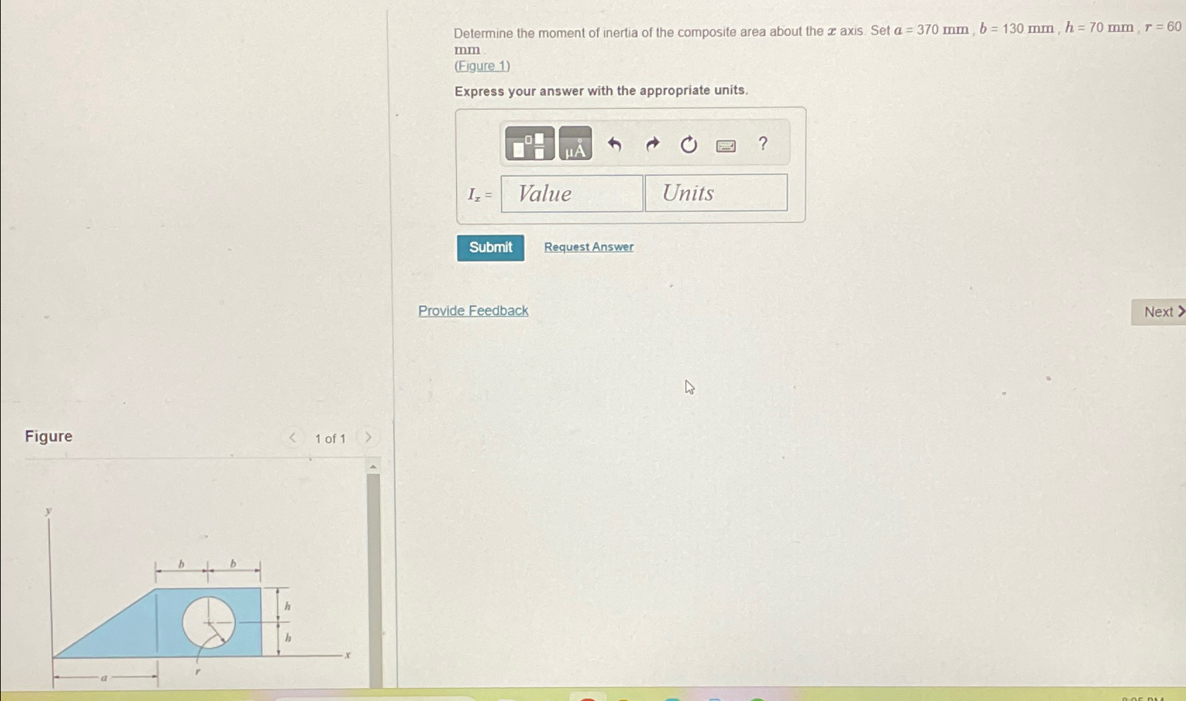 Solved Determine the moment of inertia of the composite area | Chegg.com