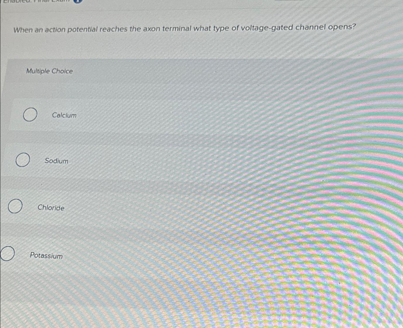 When an action potential reaches the axon terminal | Chegg.com