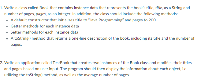 Solved Please write java code for both of these, explaining | Chegg.com Solved Please write java code for both of these, explaining | Chegg.com