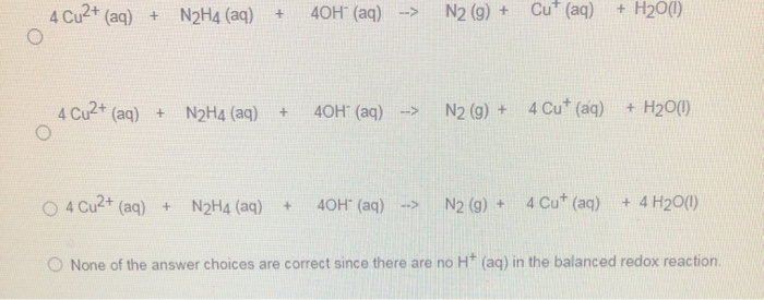 Solved Balance the following redox reaction in basic | Chegg.com