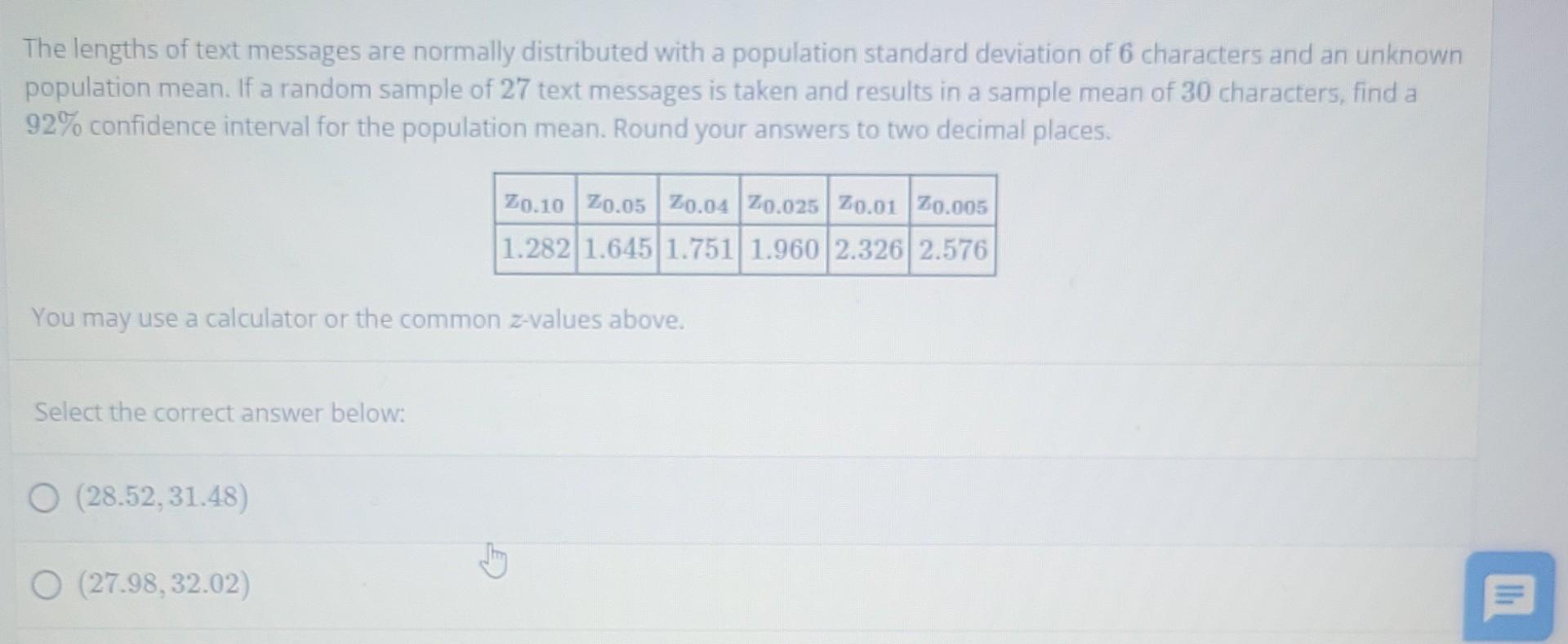 Solved The lengths of text messages are normally distributed | Chegg.com