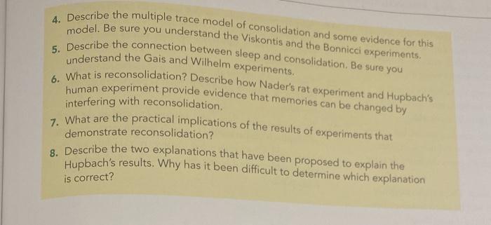 Solved Chapter Summary 4. Describe the multiple trace model | Chegg.com