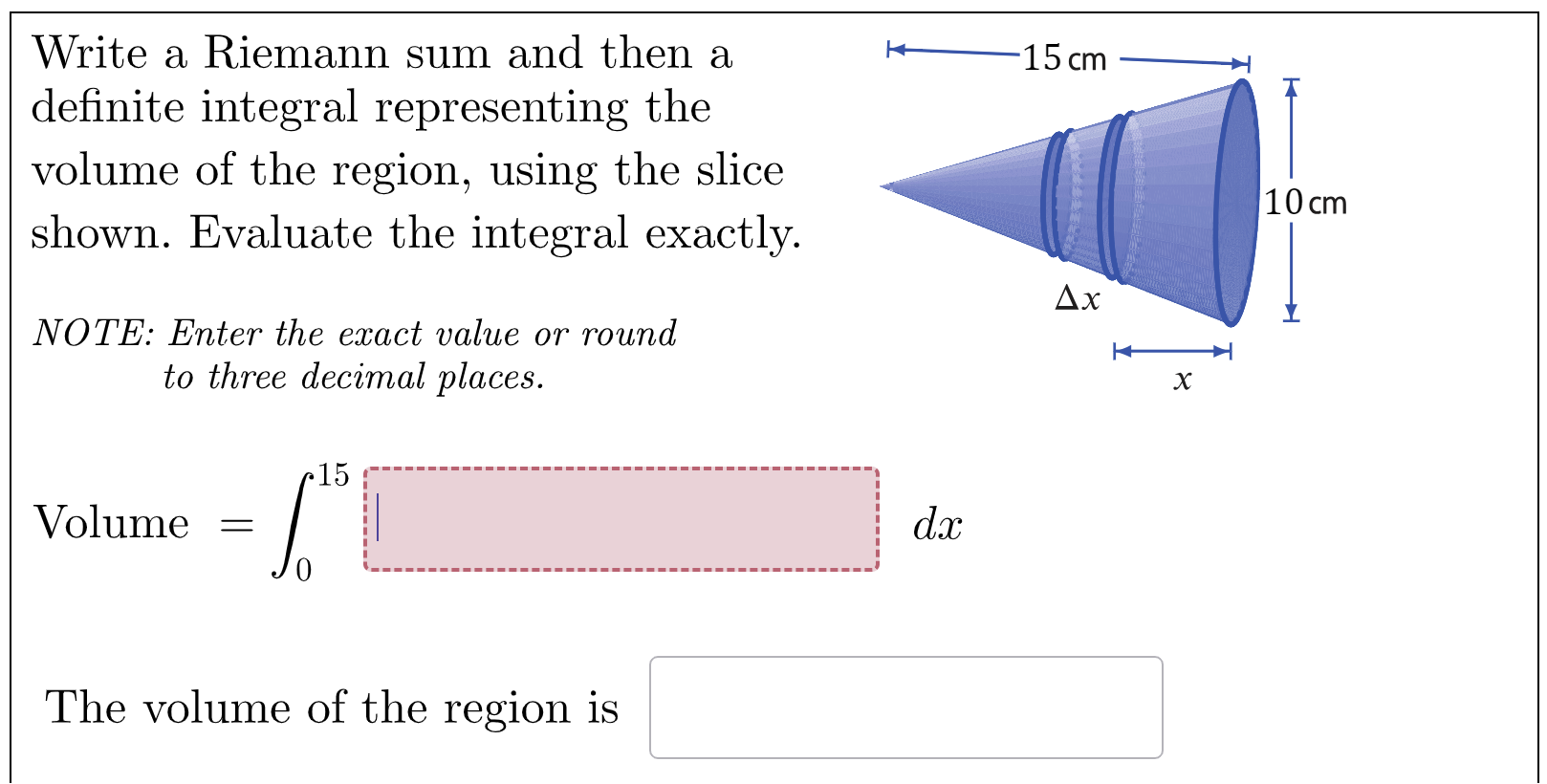 Solved Write a Riemann sum and then adefinite integral | Chegg.com