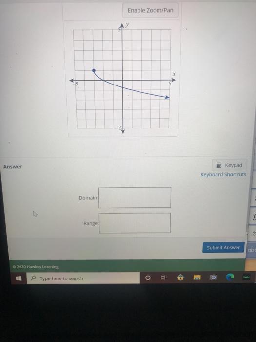 Solved identify the domain and range of the radical | Chegg.com
