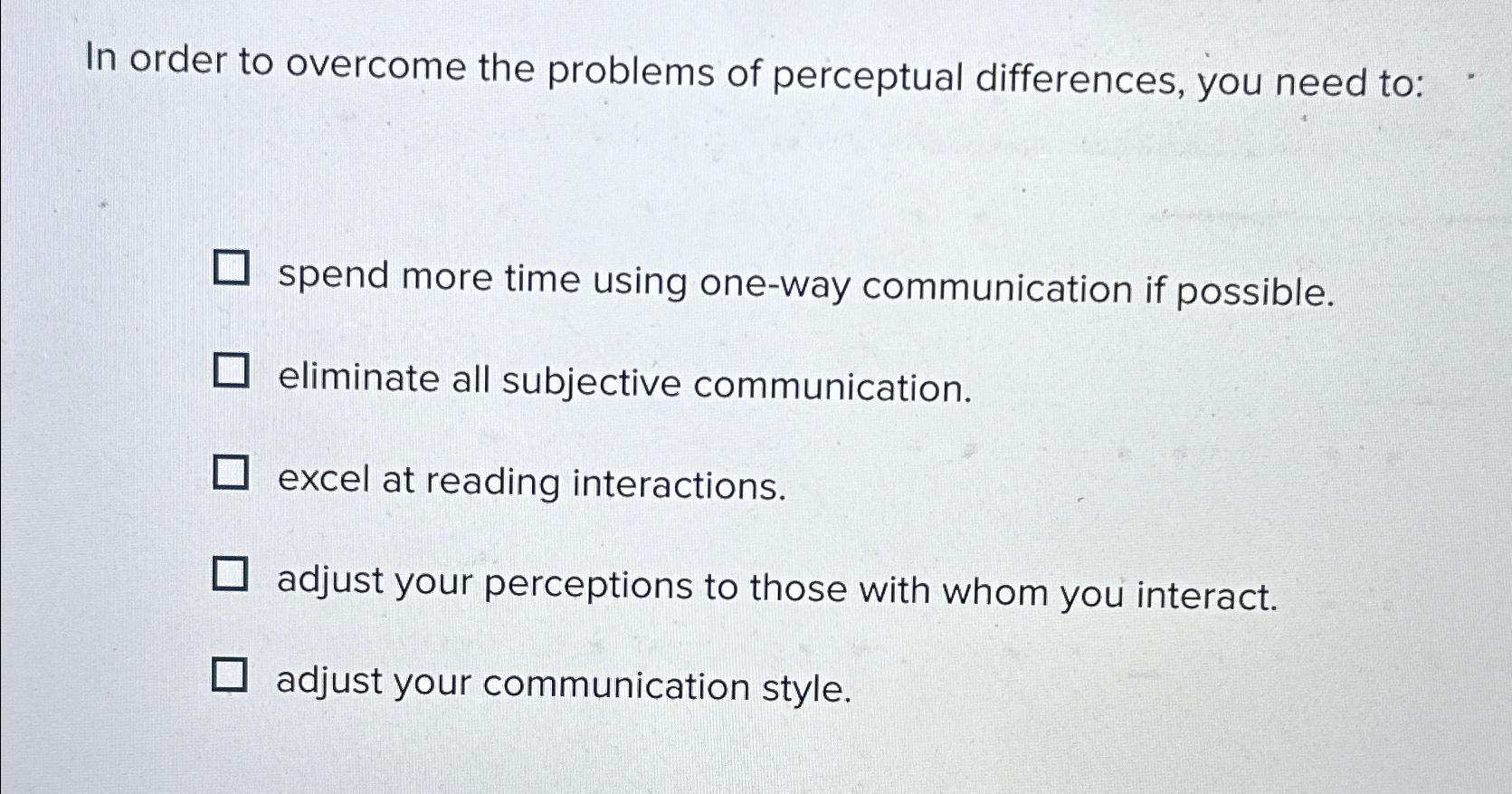Solved In order to overcome the problems of perceptual | Chegg.com