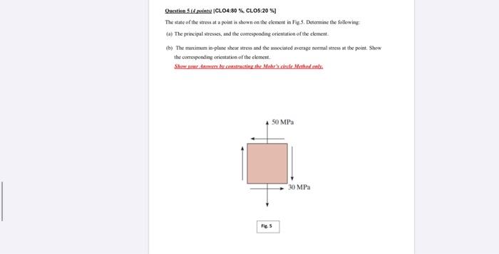Solved Question 5pin ICLO4:80 % CLO5:20 %] The state of the | Chegg.com