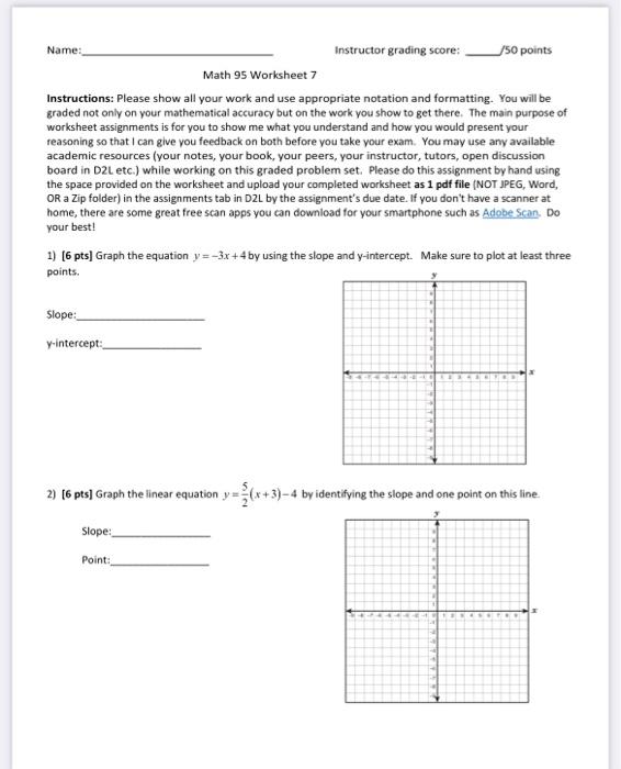 Solved Instructions: Please show all your work and use | Chegg.com