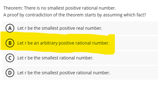 Theorem: There is no ﻿smallest positive rational | Chegg.com