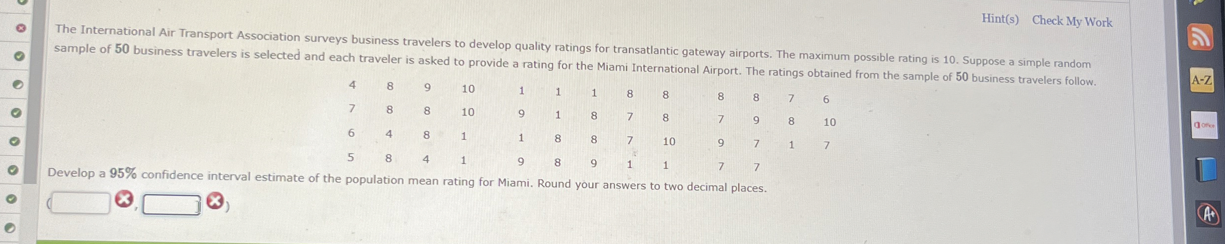 Solved Hint(s) ﻿Check My | Chegg.com