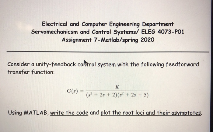 Solved consider a unity-feedback control system with the | Chegg.com