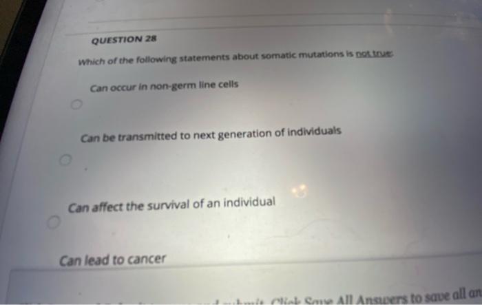 Solved which of the following statements about somatic | Chegg.com