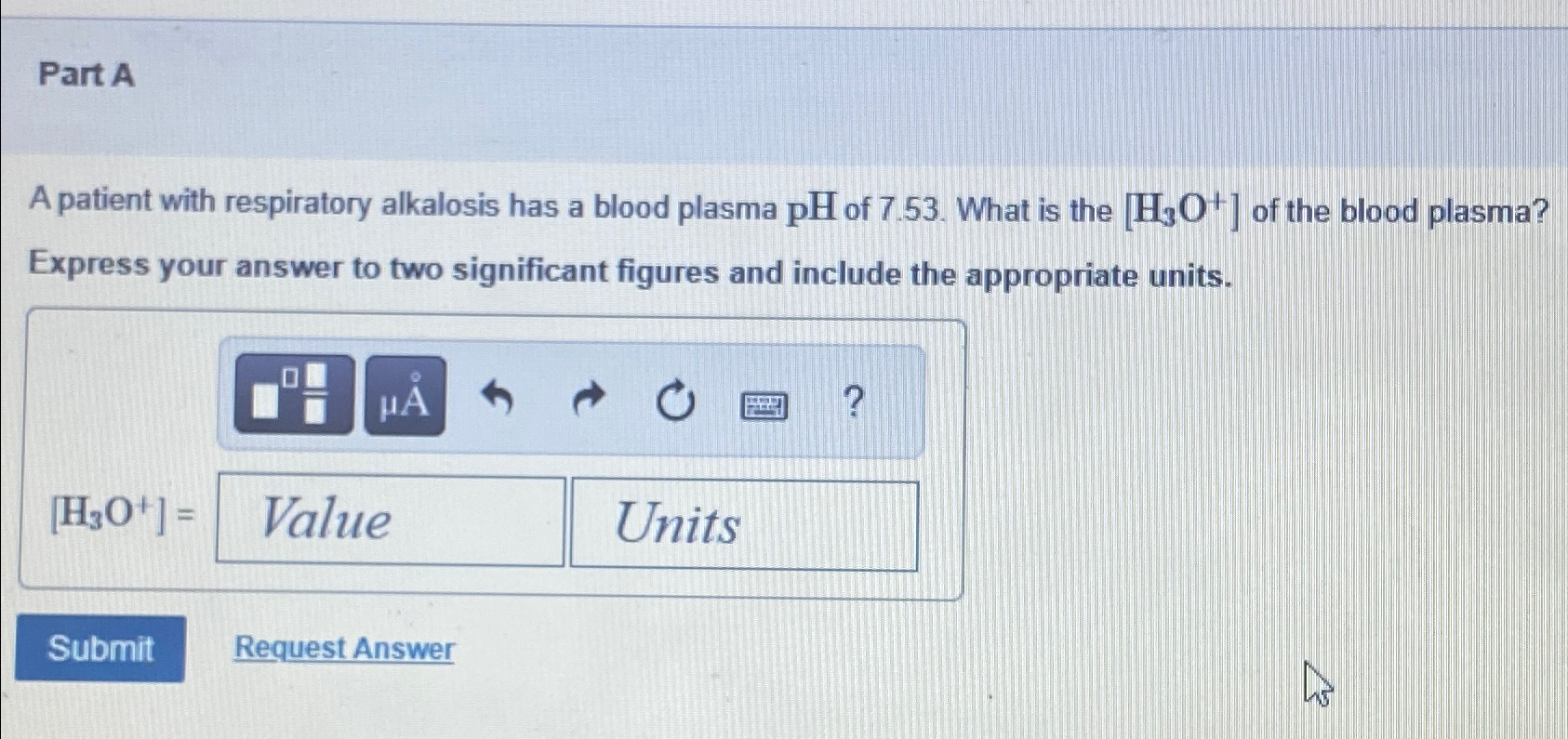 Solved Part AA patient with respiratory alkalosis has a | Chegg.com