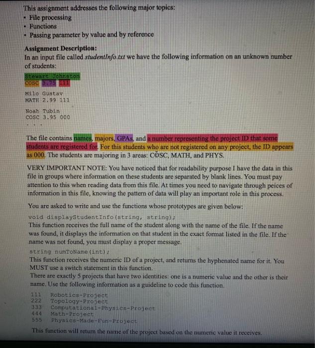 Solved Code this in C++ WITHOUT using header file | Chegg.com