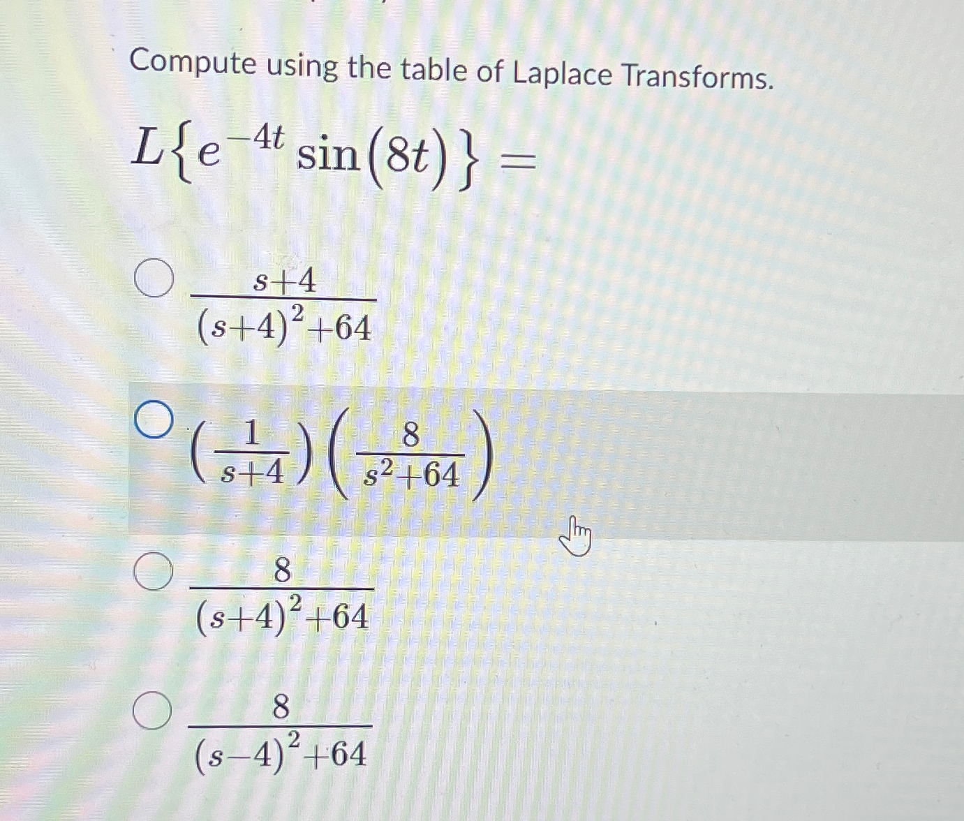 Solved Compute using the table of Laplace | Chegg.com