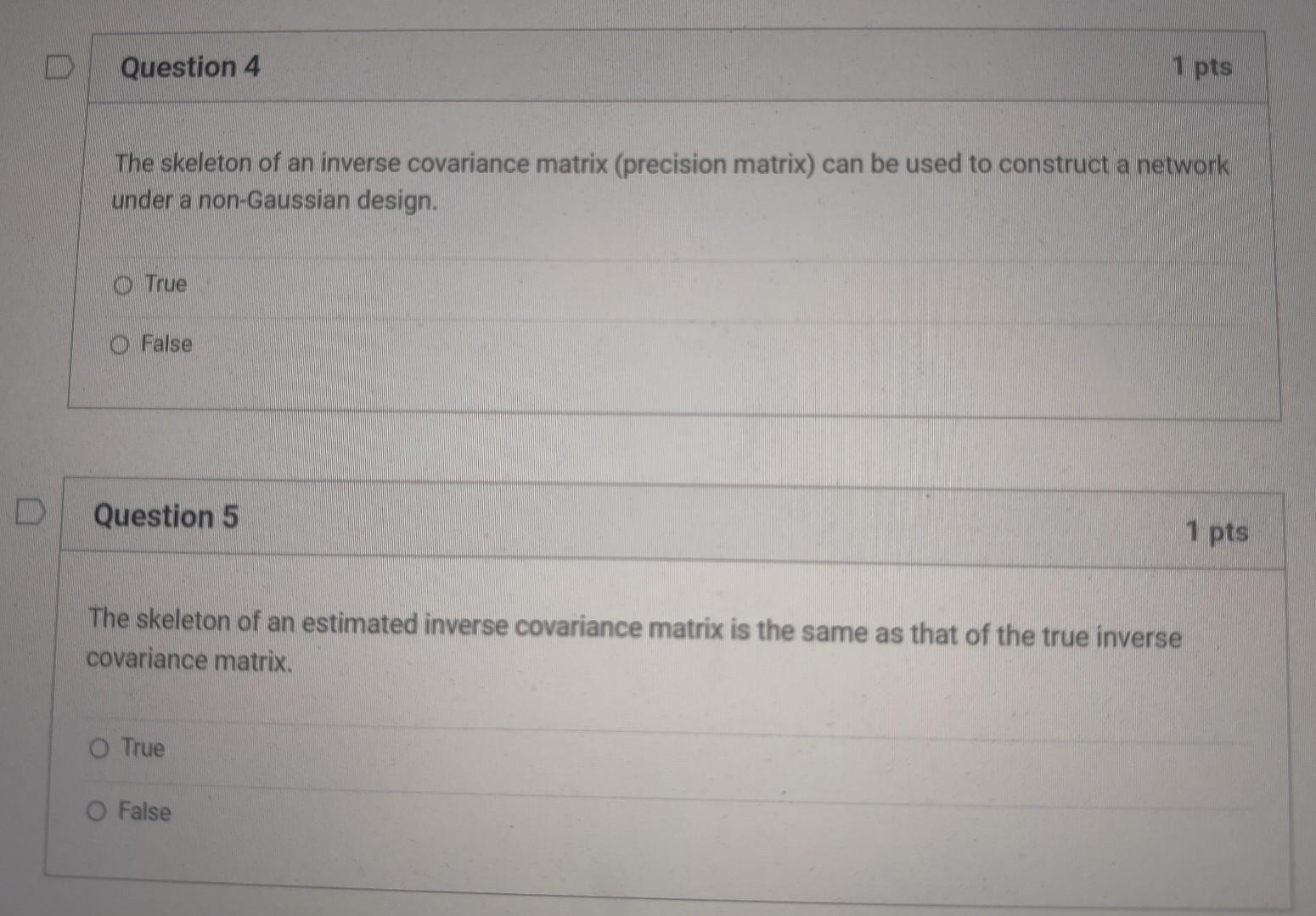 Solved The Skeleton Of An Inverse Covariance Matrix