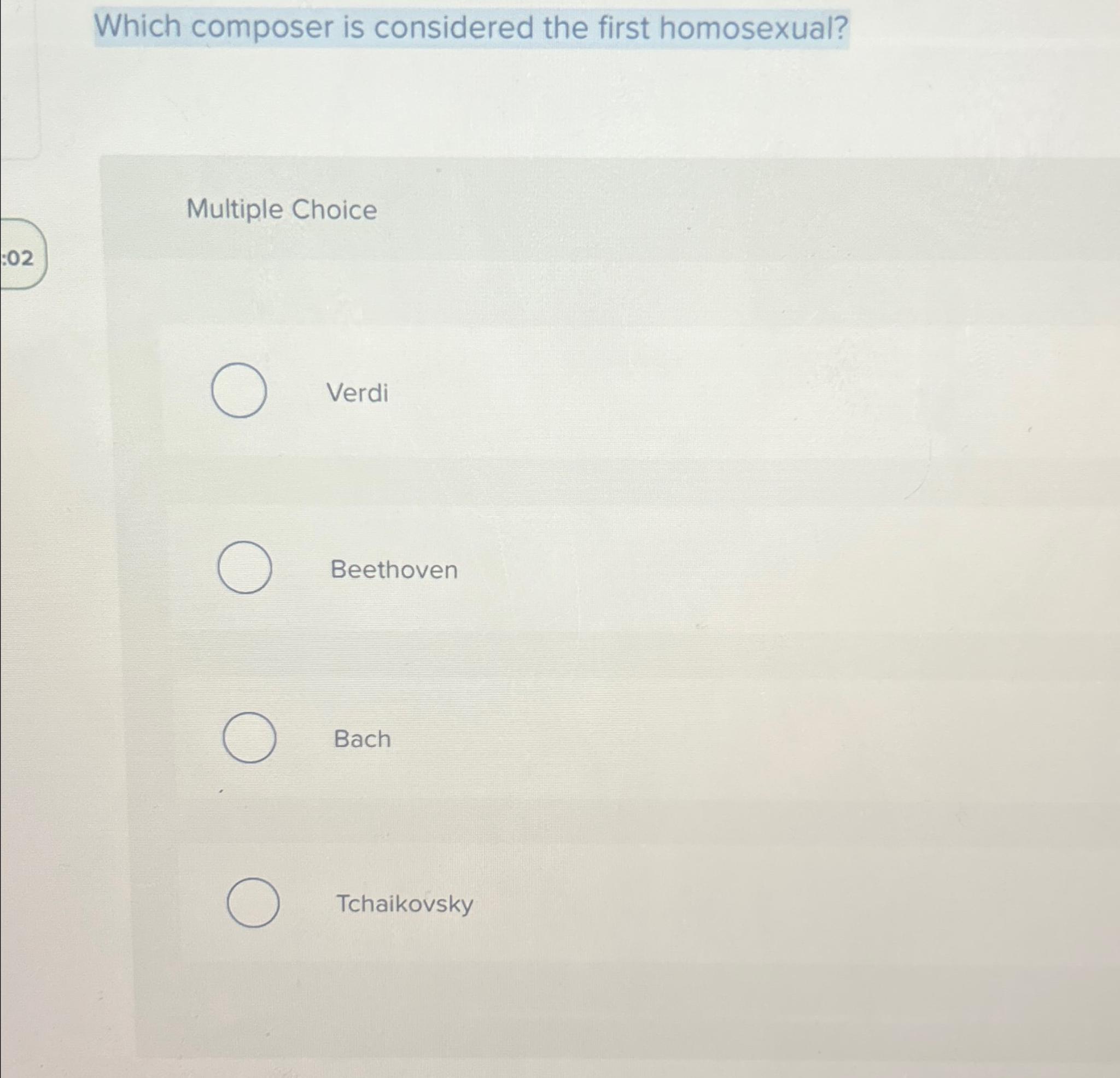 Solved Which composer is considered the first | Chegg.com
