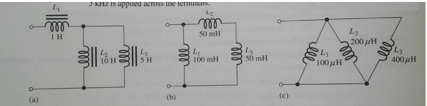Solved Find the total reactance for each circuit shown below | Chegg.com