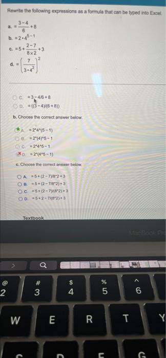 Solved Rewrite the following expressions as a formula that | Chegg.com
