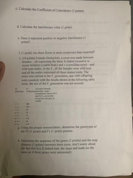 d. Calculate the interference value point) 5:33 e. | Chegg.com