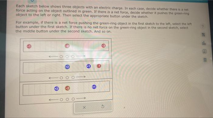 Solved Each sketch below shows three objects with an | Chegg.com