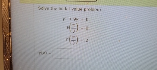 Solved Solve the initial-value | Chegg.com