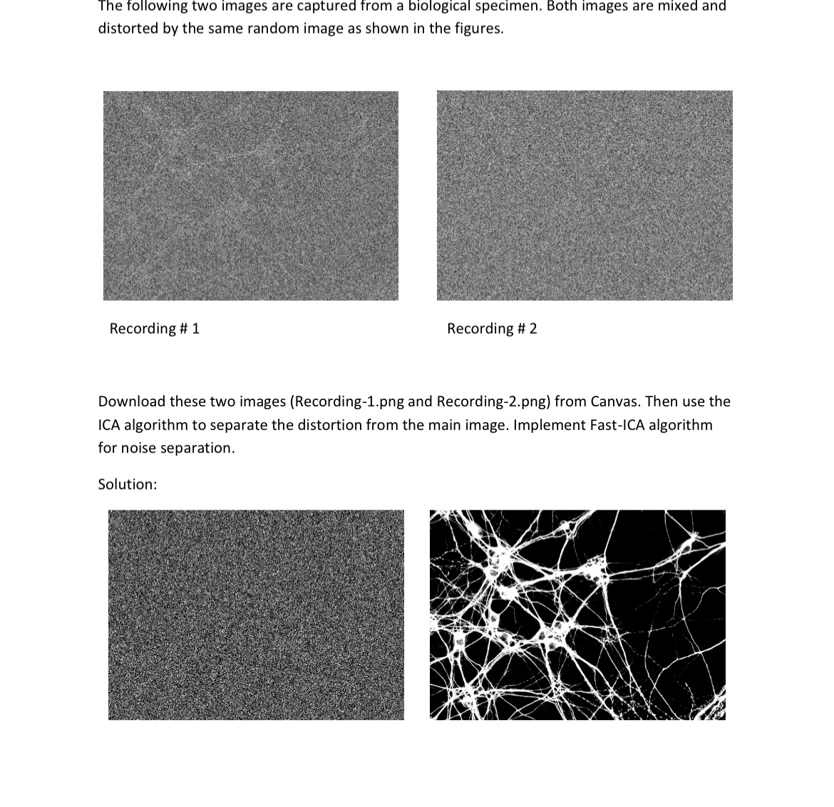 Solved The following two images are captured from a | Chegg.com