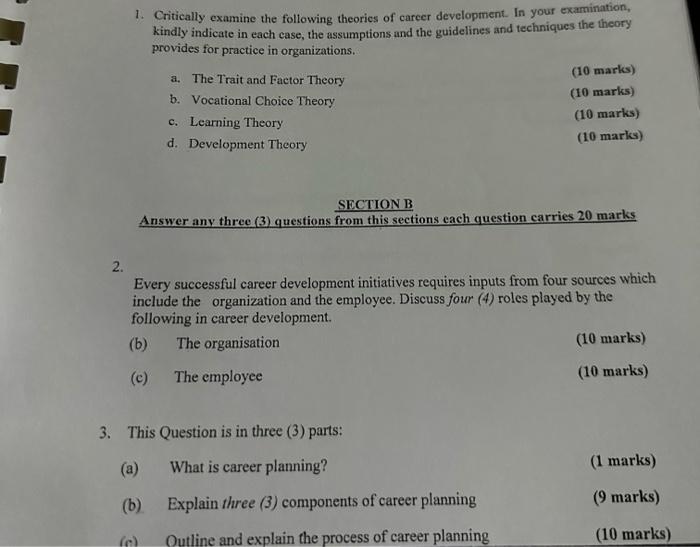 Solved 1. Critically examine the following theories of | Chegg.com