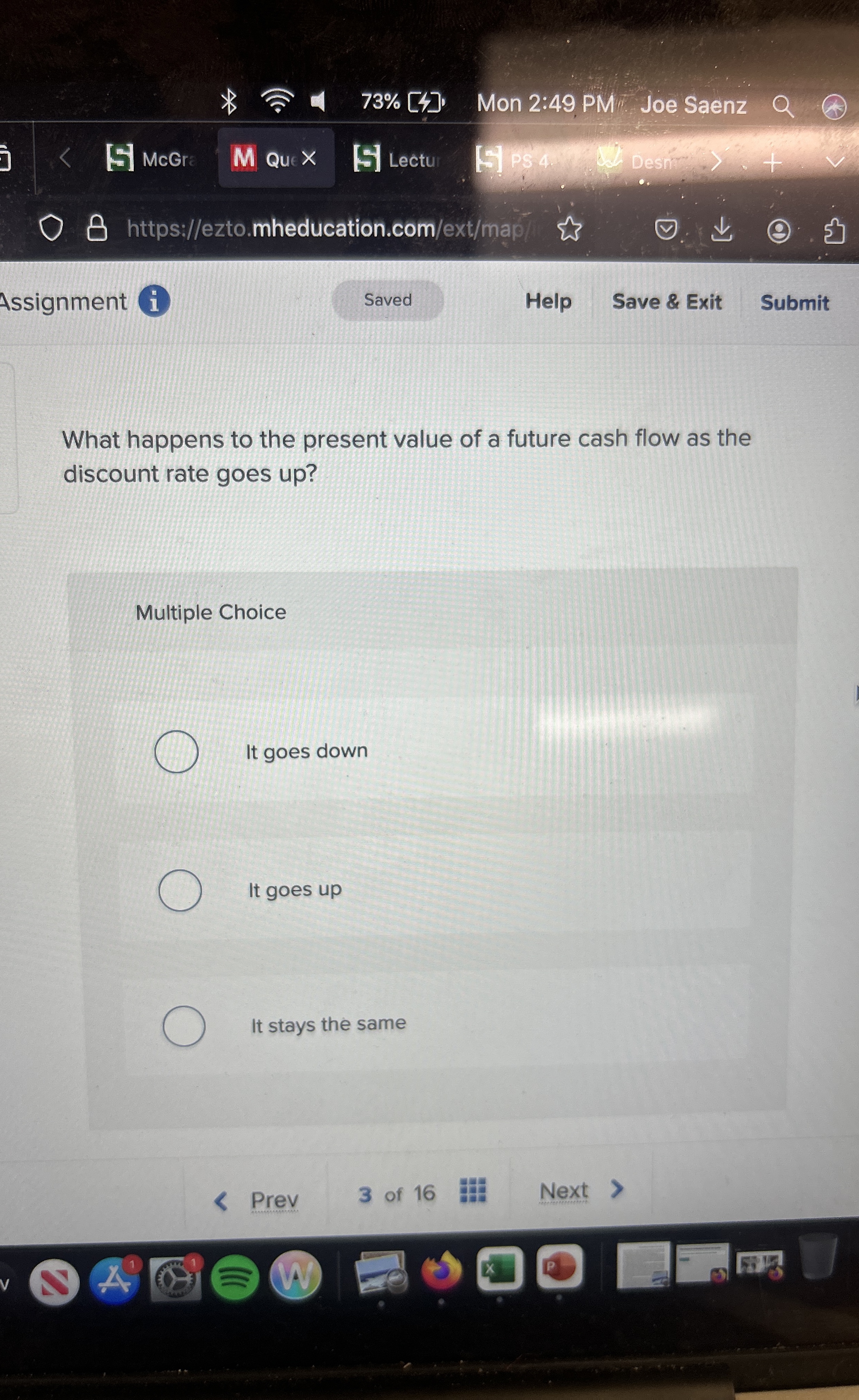 Solved What happens to the present value of a future cash | Chegg.com