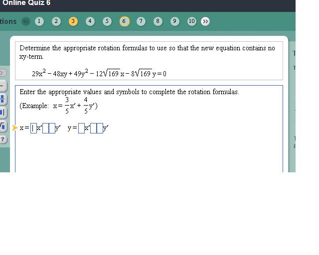 Solved Determine the appropriate rotation formulas to use so | Chegg.com