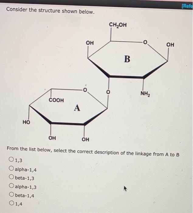 Solved [Refe Consider the structure shown below. CH2OH OH OH | Chegg.com