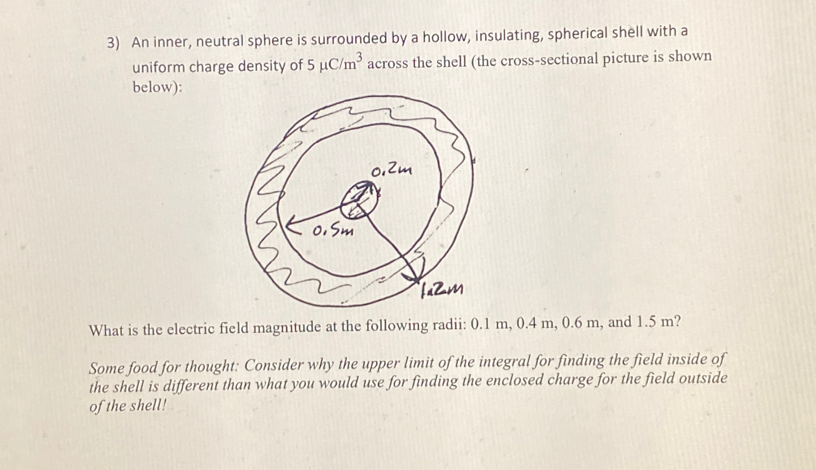 Solved An inner, neutral sphere is surrounded by a hollow, | Chegg.com