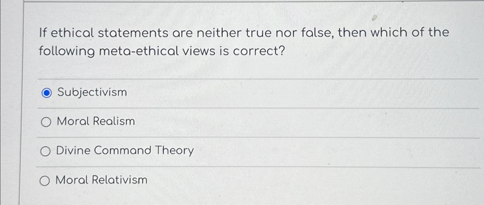Solved If Ethical Statements Are Neither True Nor False