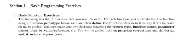 Solved Section 1 Basic Programming Exercises 1 Basic
