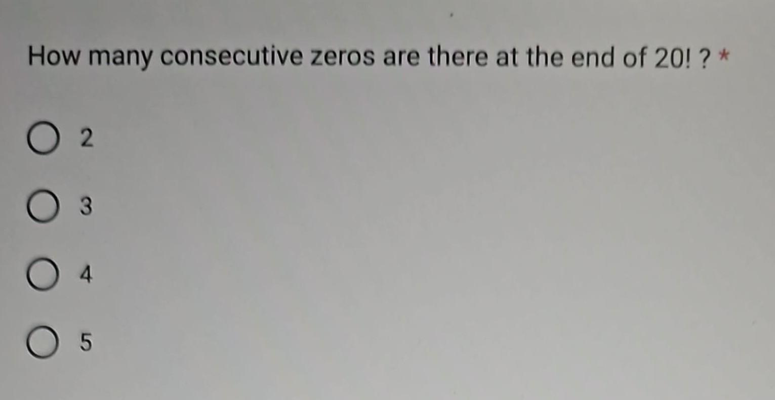 Solved How Many Consecutive Zeros Are There At The End Of 7537