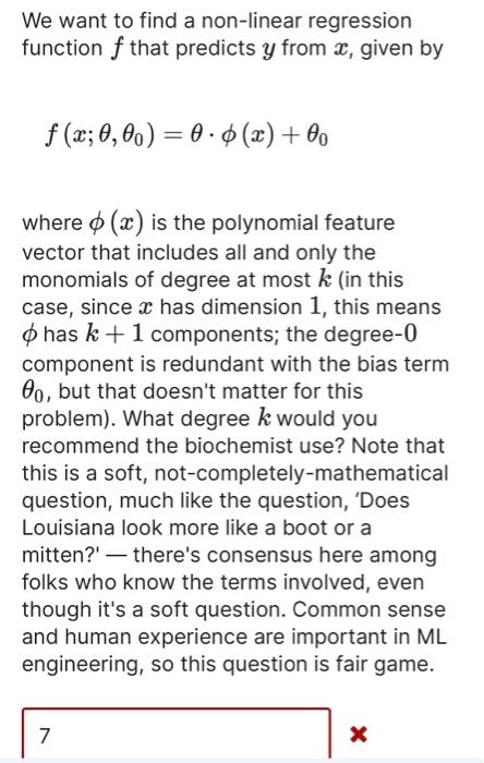 Solved Regression using Higher Order Polynomial feature 0/1 | Chegg.com