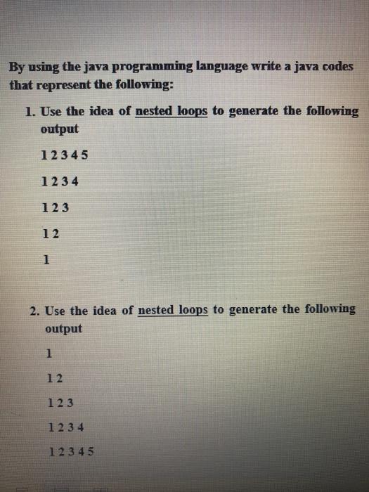 Solved By using the java programming language write a java | Chegg.com