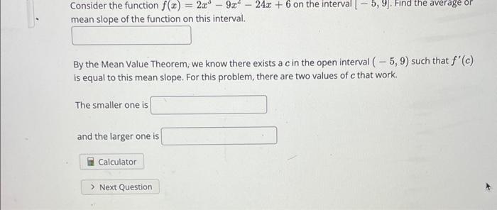 Solved Consider the function f(x)=2x3−9x2−24x+6 on the | Chegg.com