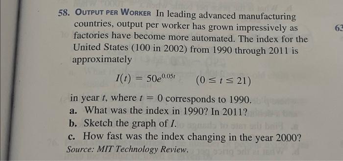 Solved 8. OUTPUT PER WORKER In leading advanced | Chegg.com