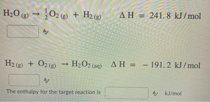 Solved Given the following equation: C6H4(OH)2 (aq) + H2O2 | Chegg.com