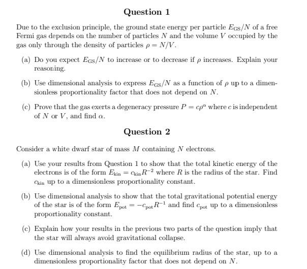 Solved Due to the exclusion principle, the ground state | Chegg.com