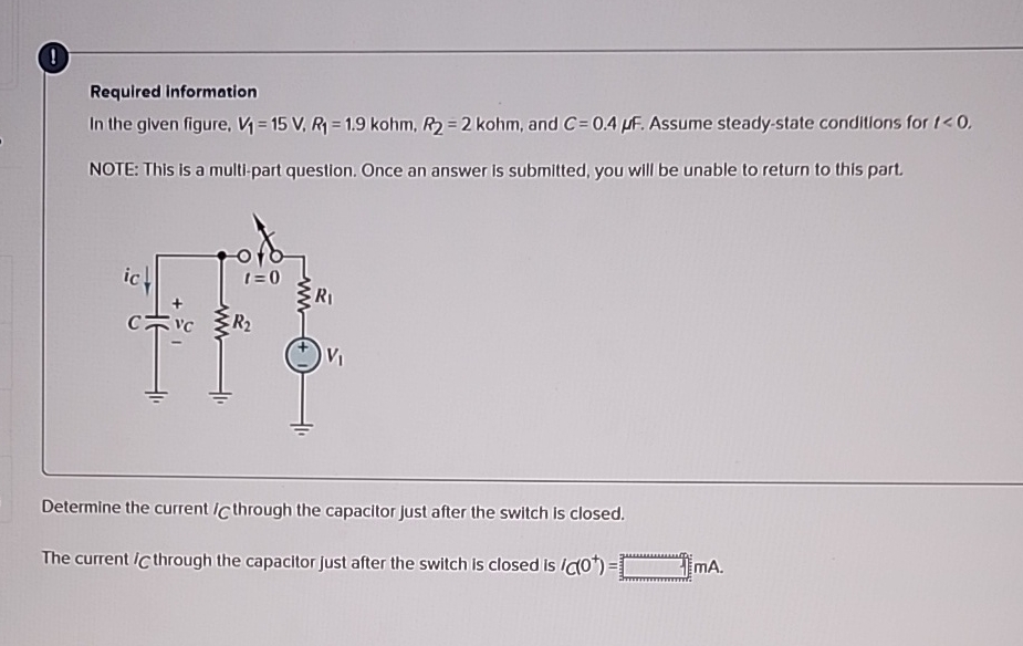 Solved !Required informationIn the given figure, | Chegg.com