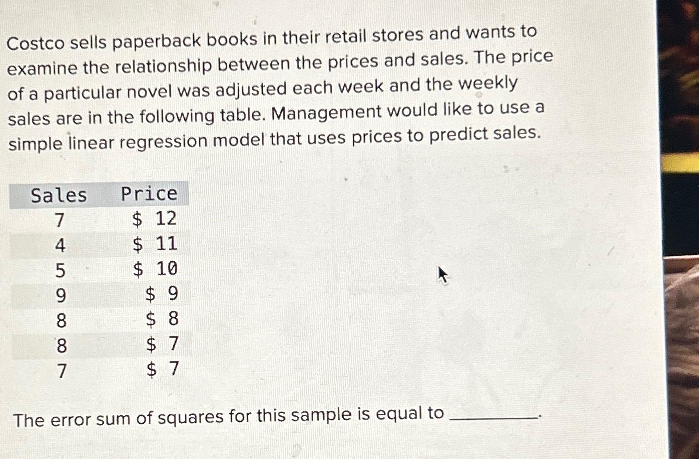 Solved Costco sells paperback books in their retail stores | Chegg.com