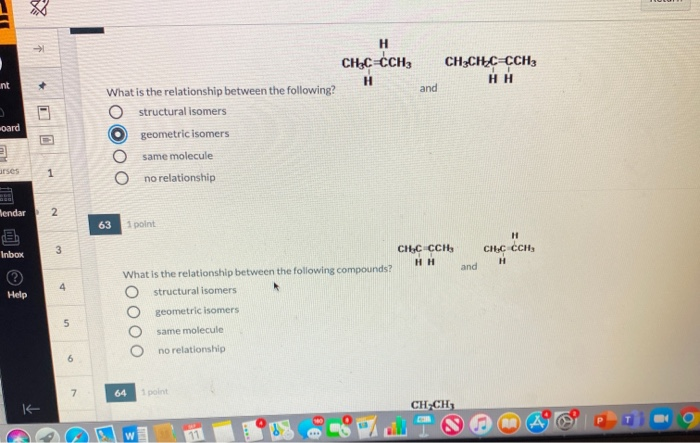 Solved 1 H CC CCH, H CHCH.CECCH3 HH unt + and oard 0 0 What | Chegg.com