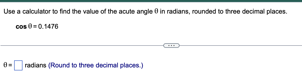 Solved Use A Calculator To Find The Value Of The Acute Angle