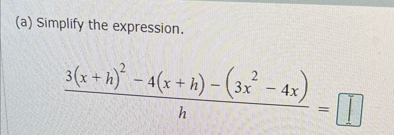 Solved (a) ﻿Simplify the | Chegg.com