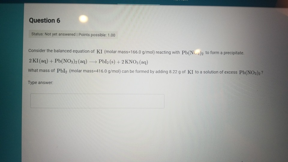 Solved Question 6 Status: Not yet answered Points possible: | Chegg.com