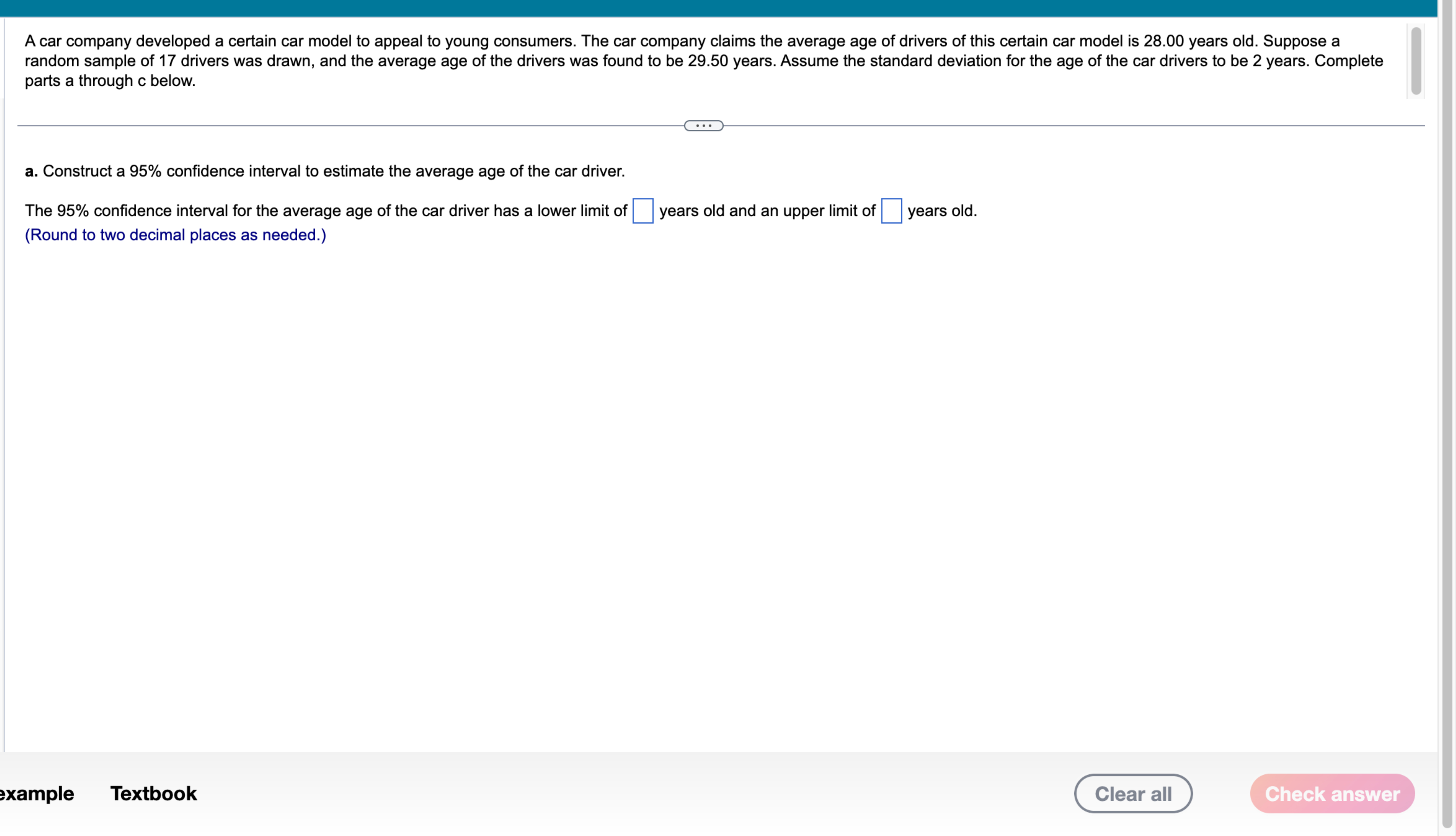 Solved A car company developed a certain car model to appeal | Chegg.com
