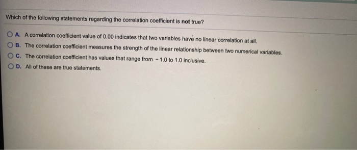 Solved Which of the following statements regarding the | Chegg.com